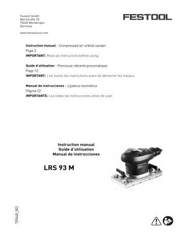 Festool LEX 2 185/7, LRS 93 M Manual De Instrucciones | Manualzz