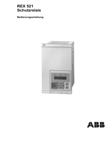 ABB REX 521 Bedienungsanleitung | Manualzz