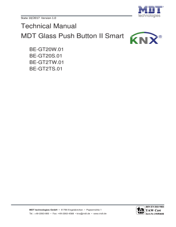 MDT Glass Push Button II Smart Series Technical Manual | Manualzz
