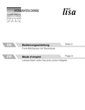 HumanTechnik lisa Bedienungsanleitung | Manualzz