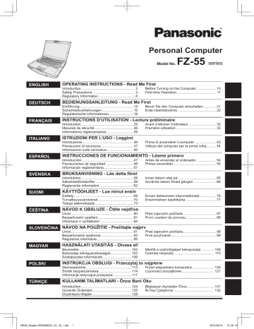 Panasonic FZ-55 Serie Istruzioni per l'uso | Manualzz