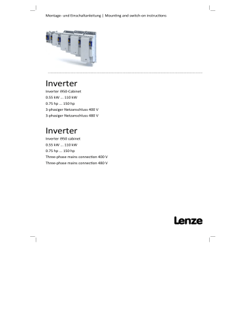 Lenze i950-Cabinet Mounting And Switch-On Instructions | Manualzz