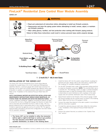 Victaulic FireLock 247 Series Installation Instructions | Manualzz