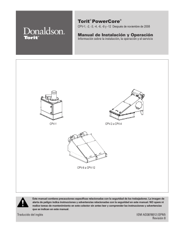 Donaldson PowerCore CPV-12 Instrucciones de operación | Manualzz