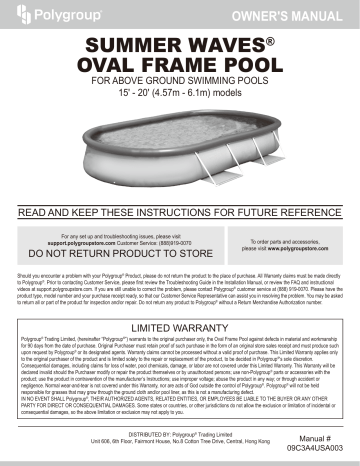 Polygroup SUMMER WAVES Serie Manual Del Usuario | Manualzz