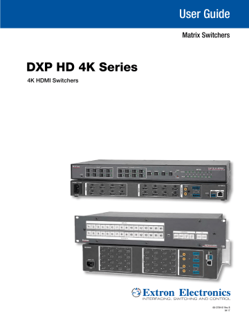 Extron electronics DXP 84 HD 4K User Manual | Manualzz