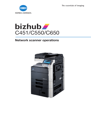 Konica Minolta bizhub C451 Network Scanner Operations | Manualzz