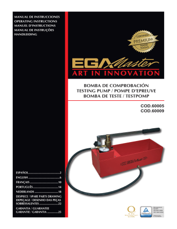 Ega Master 60005, 60009 Manual De Instrucciones | Manualzz