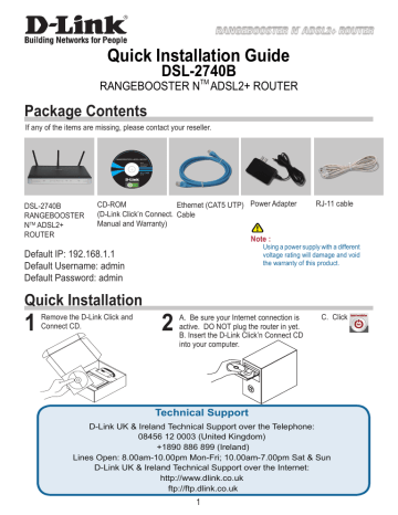 D-Link DSL-2740B Quick Installation Manual | Manualzz