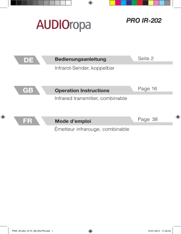 AUDIOropa PRO IR-202 Operation Instructions Manual | Manualzz