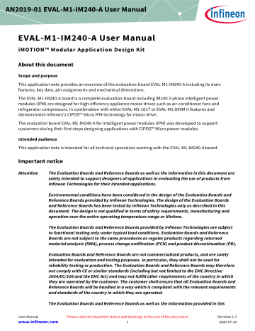 Infineon iMOTION EVAL-M1-IM240-A User Manual | Manualzz