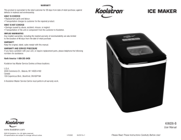Koolatron KIM26-B User Manual | Manualzz
