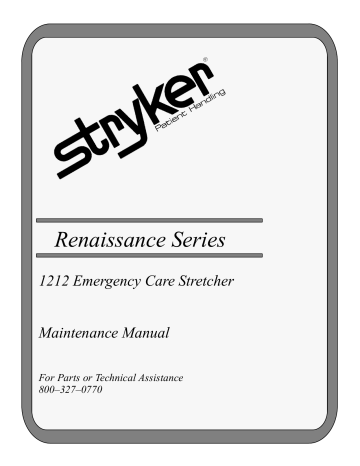 Stryker Renaissance Series Maintenance Manual | Manualzz