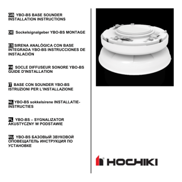 Hochiki YBO-BS Instrucciones De Instalación | Manualzz
