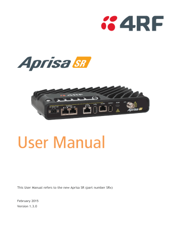 4RF Aprisa SR User Manual | Manualzz