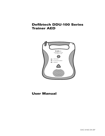 Defibtech DDU-100 Series User Manual | Manualzz