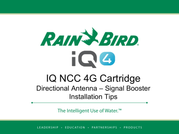 Rain Bird IQ-NCC-4G Installation Tips Manual | Manualzz