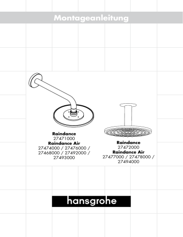 HANSGROHE Raindance 27472000 Montageanleitung | Manualzz