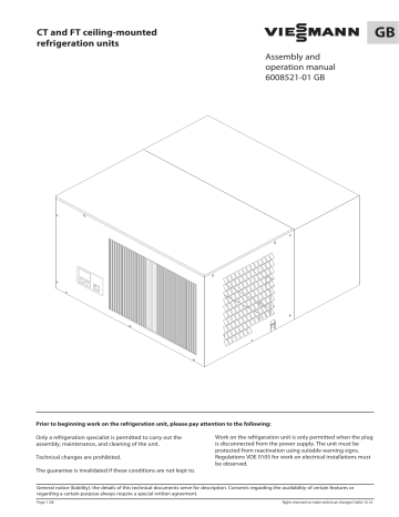 Viessmann CT 3000, CT1500, FT 1200 Assembly And Operation Manual | Manualzz