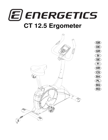 Energetics CT 12.5 Ergometer Owner's Manual | Manualzz