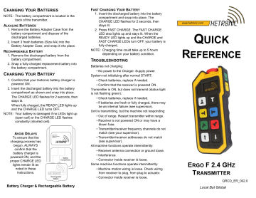 HETRONIC ERGO F Quick Reference | Manualzz