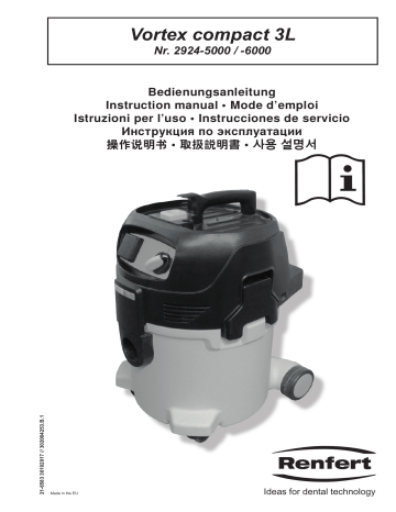 Renfert Vortex compact 3L Instruction Manual | Manualzz