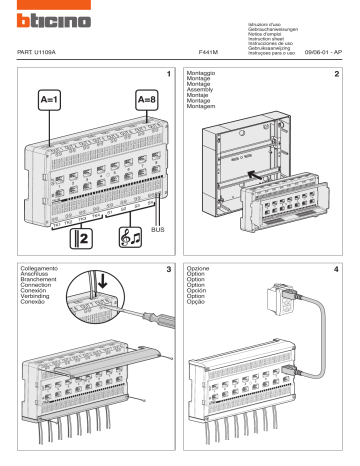 Bticino F441M Mode d'emploi | Manualzz