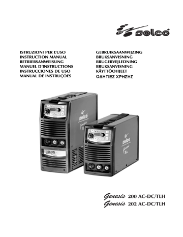 Selco genesis 200 ac-dc/tlh Instruction Manual | Manualzz