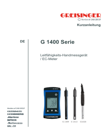 GREISINGER G 1400 Serie Kurzanleitung | Manualzz