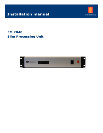 Kongsberg EM 2040 Installation Manual | Manualzz