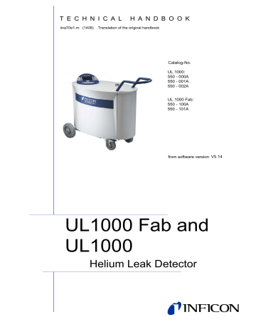 Inficon UL1000, UL1000 Fab Technical Handbook | Manualzz