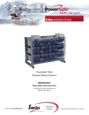 EnerSys PowerSafe DDm 85-33 Installation Manual | Manualzz