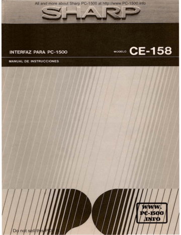 Sharp CE-158 Manual de usuario | Manualzz