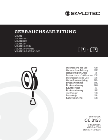 SKYLOTEC MILAN FAST Instructions For Use Manual | Manualzz