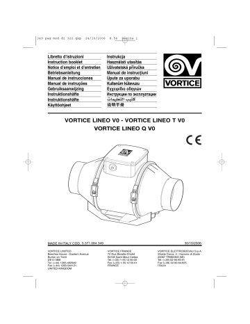 Vortice Lineo 100T V0, Lineo Series, Lineo 100Q V0, Lineo 200T V0 ...