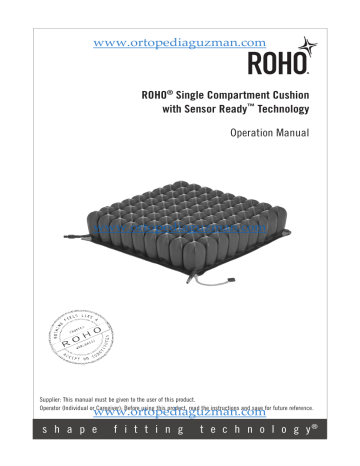 Roho HIGH PROFILE Instrucciones de operación | Manualzz