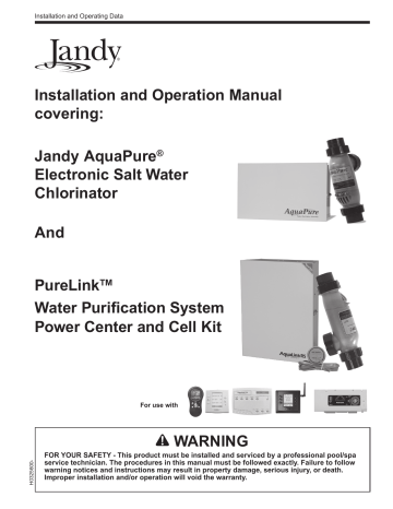 Jandy AquaPure, PureLink Installation And Operation Manual | Manualzz