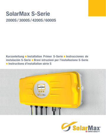 SolarMax 2000S, 3000S, 4200S Installation Primer | Manualzz