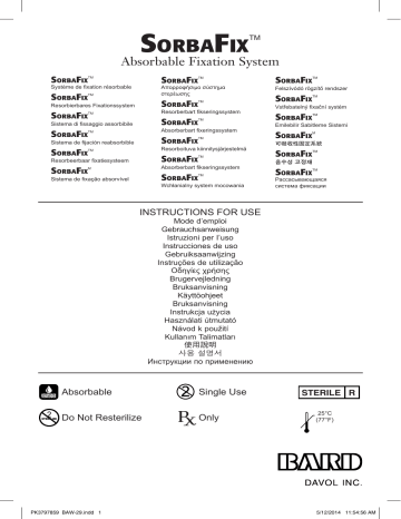 Bard SorbaFix Mode d'emploi | Manualzz
