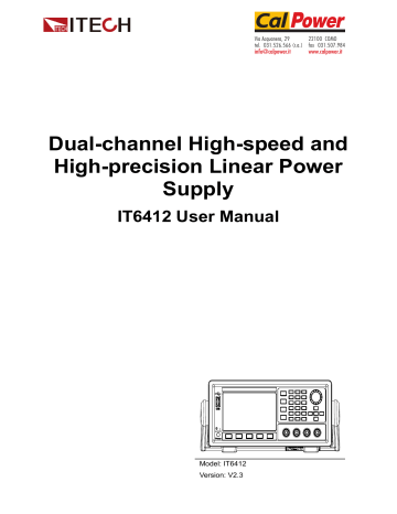 ITech IT6412 User Manual | Manualzz
