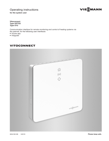 Viessmann VITOCONNECT OPTO2 Operating Instructions Manual | Manualzz