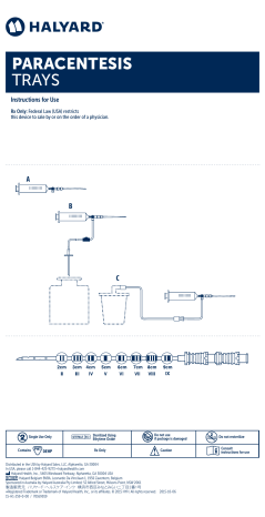 Halyard PARACENTESIS TRAYS Instructions For Use Manual | Manualzz