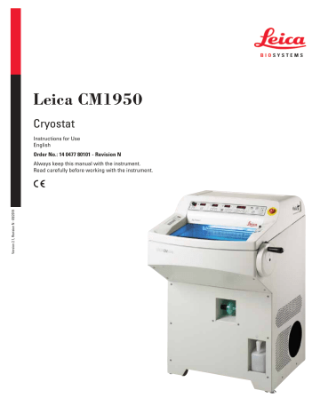 Leica CM1950 Instructions For Use Manual | Manualzz