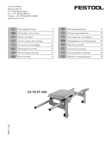 Festool CS 70 ST 650 Manuel utilisateur | Manualzz