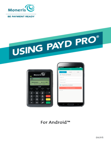 Moneris PAYD, PAYD PRO Using Manual | Manualzz