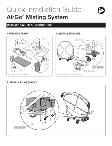 BIG ASS FANS AirGo Misting System Quick Installation Manual | Manualzz
