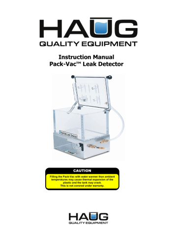 Haug Pack-Vac Instruction Manual | Manualzz