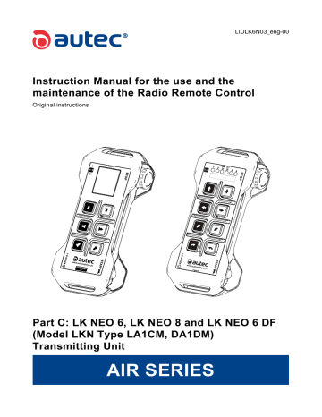 AUTEC Air series, LK NEO 10, LK NEO 8 Instruction Manual | Manualzz