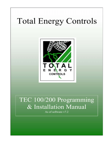 TEC 200 Programming & Installation Manual | Manualzz