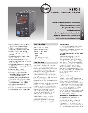 PMA KS 50-1 Quick Start Manual | Manualzz